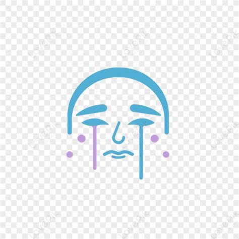 우는 얼굴 아이콘을 가진 사람 벡터ui스케치 Png 일러스트 무료 다운로드 Lovepik