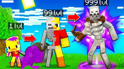 😨Майнкрафт, но СКЕЛЕТ СТАНОВИТСЯ КРУЧЕ С КАЖДЫМ УРОВНЕМ! - YouTube