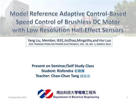 Model Reference Adaptive Control Based Speed Control Of Brushless Dc