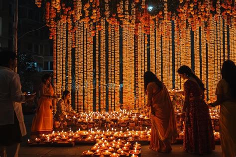 디발리 디발리 축제 디발리 기념 디발리 다이아스 프리미엄 Ai 생성 이미지