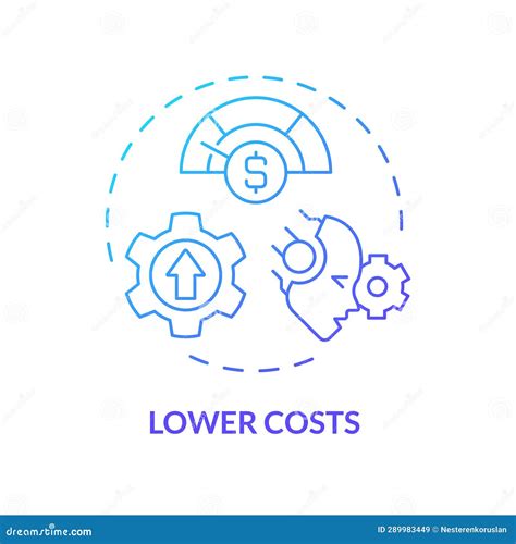 2d Thin Linear Gradient Lower Costs Icon Stock Illustration Illustration Of Application Lower