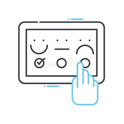 Customer Survey Line Icon Outline Symbol Vector Illustration Concept Sign Stock Vector