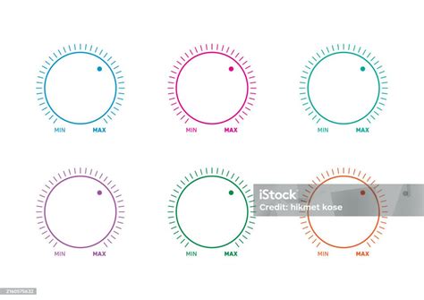 Colored Min Max Button Six Steps Minimum Maximum Button Stock