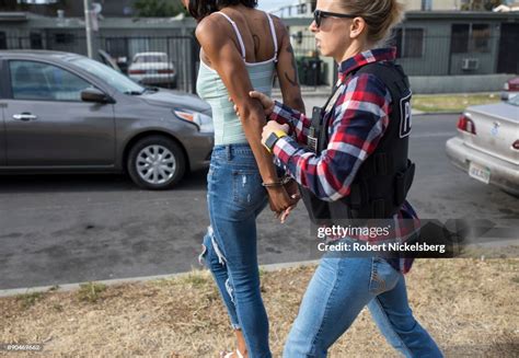 Officers Of The Los Angeles Police Departments Vice Squad Arrest A