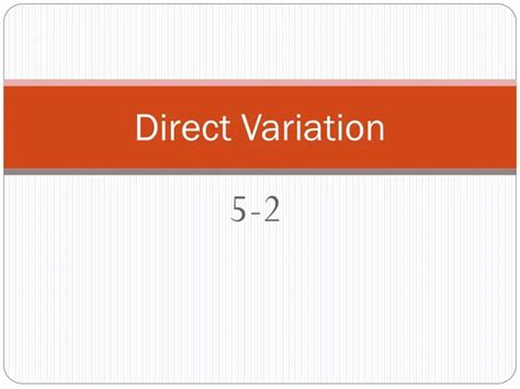 PPT Mastering Direct Variation Formulas Graphs Word Problems PowerPoint Presentation ID