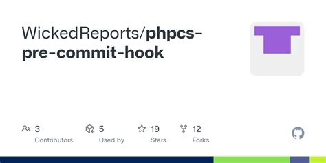 GitHub WickedReports Phpcs Pre Commit Hook