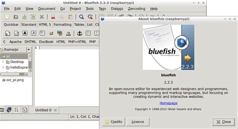 Hello Raspberry Pi Install Bluefish Editor On Raspberry Pi