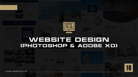 website design psd and adobe xd on behance