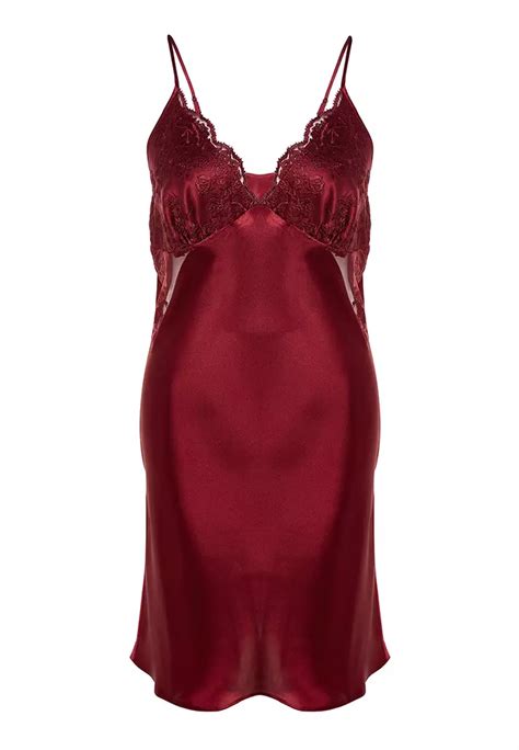 Buy Trendyol Plus Size Satin Lace Nightgown Online Zalora Malaysia