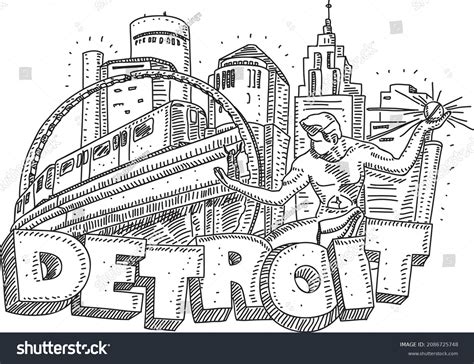 Detroit Skyline Tattoo