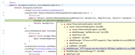 Java How To Route Error Messages Rippling Up From An Outbound
