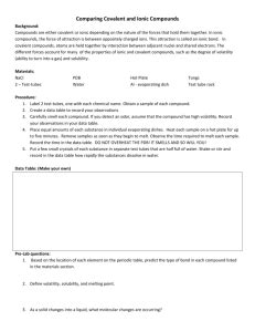 Covalent And Ionic Properties