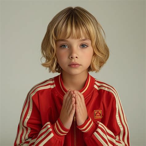 An Russian Young Girl In A Flat White Background Wallpaper Premium Ai Generated Image