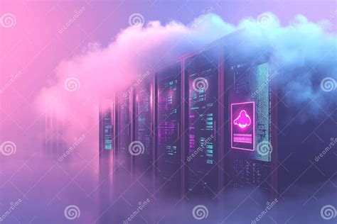 futuristic cloud based data center stock illustration illustration of data displays 356499430