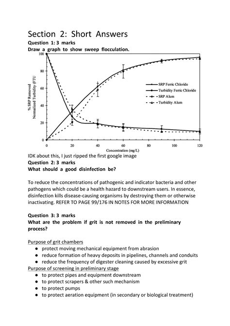 Exam Answers Section Short Answers Question Marks Draw A Graph To Show Sweep Studocu