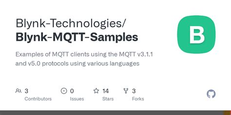 GitHub Blynk Technologies Blynk MQTT Samples Examples Of MQTT Clients Using The MQTT V