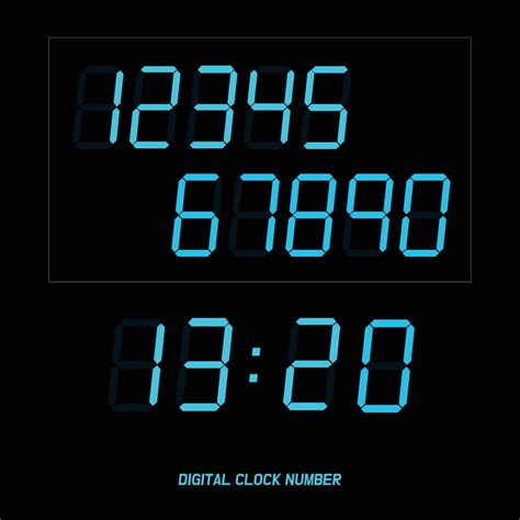 Digital Clock Number Setting Vector Illustration 17429625 Vector Art At Vecteezy