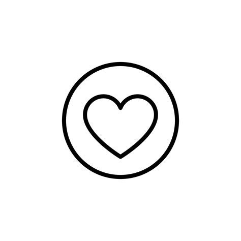 Heart Icon With Outline Style 20592083 Vector Art At Vecteezy