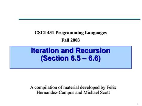 Ppt Iteration And Recursion Section 65 66 Powerpoint Presentation Id5920922