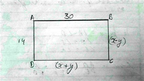 solved in figure abcd which is a rectangle find the value of x and y