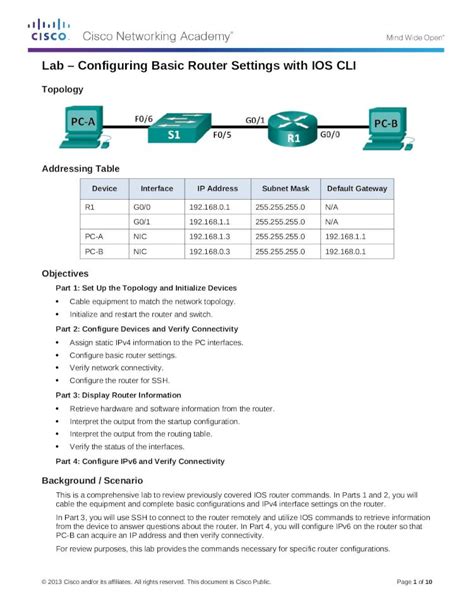 Configuring A Router
