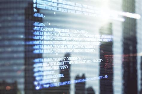 Premium Photo Multi Exposure Of Abstract Creative Coding Sketch On