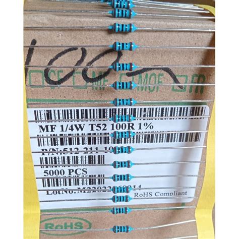 Jual Resistor 100r 1 4 Watt 100pcs Shopee Indonesia