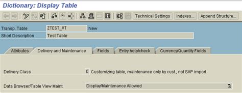 Sap Table Creation Maintenance And Authorization Sap Community