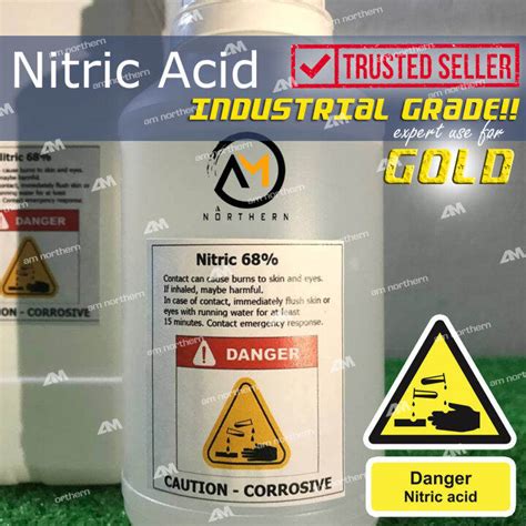 Nitric Acid Hno3 68 Gold Extract Grade 1000ml Lazada