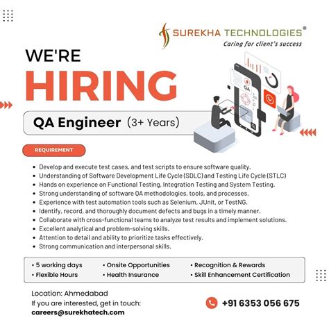 Surekha Technologies On Linkedin Wearehiring Hiring Qajobs Qualityassurance Qaengineer