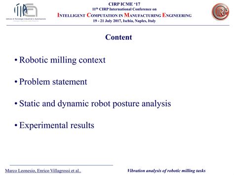 Cirp Icme 17 Vibration Robotic Milling V2 Pptx Robotics Technology And Computing
