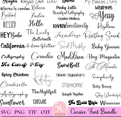 100 font bundle svg cursive font svg font svg silhouette font svg