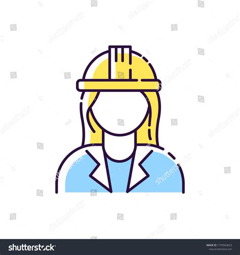Female Engineer Rgb Color Icon Woman Stock Vector Royalty Free 1776564623 Shutterstock