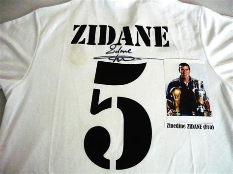Zinedine Zidane Unterschrift Coa Trikot Real Madrid In Bayern