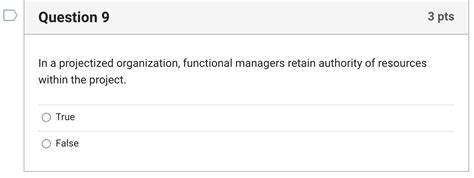 Solved In A Projectized Organization Functional Managers