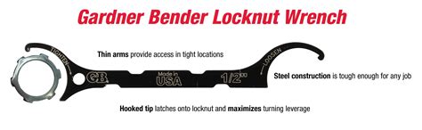 Gardner Bender Lnw Kit Locknut Wrench Kit ½ And ¾ Inch Loosen