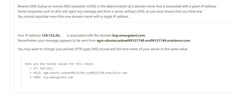 record ptr reverse dns community support hestia control panel