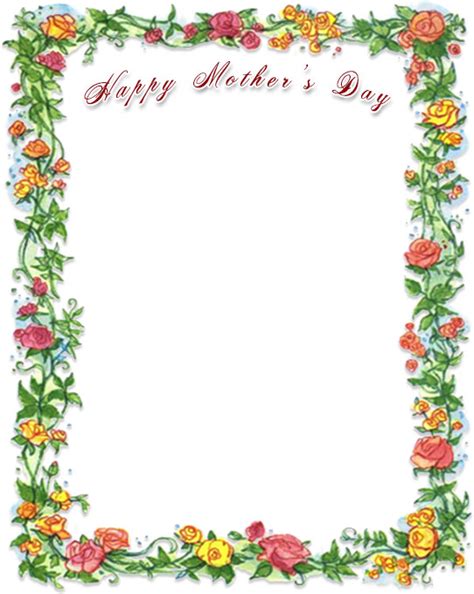 Free Mothers Day Borders Frames Graphics Clipart