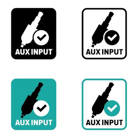 Premium Vector Aux Input Device Standard Jack Information Sign