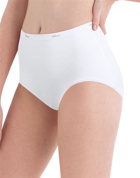 Hanes Womens High Waisted Brief Underwear 6 Pack Moisture Wicking