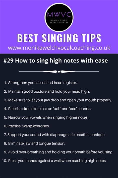 Singing Tips How To Sing High Notes With Ease And Without Strain Singing Tips Singing