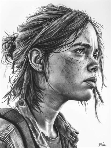 Ellie Williams Sketch Portrait By Samnxs On Deviantart