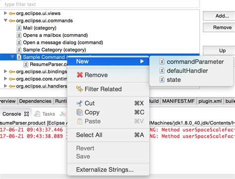 Command Parameter Rcp Eclipse Rcp
