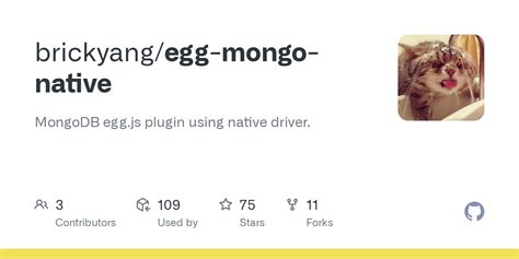 Github Brickyang Egg Mongo Native Mongodb Egg Js Plugin Using Native Driver