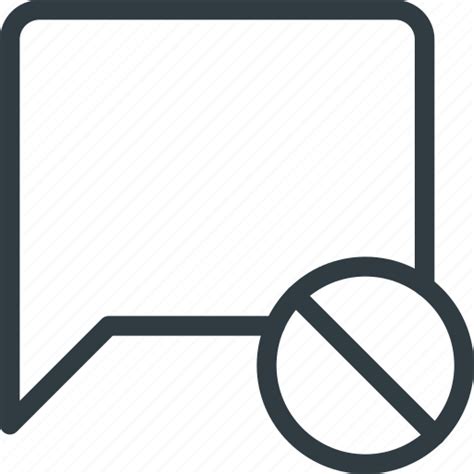 Bubble Chat Disable Message Icon Download On Iconfinder