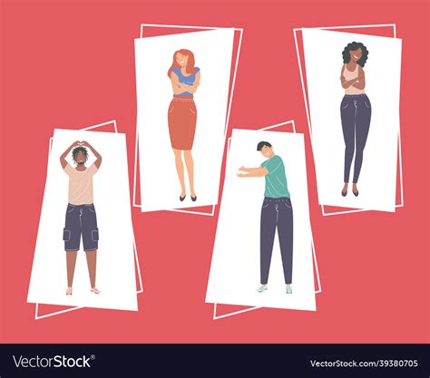 People Of Self Care Theme Royalty Free Vector Image