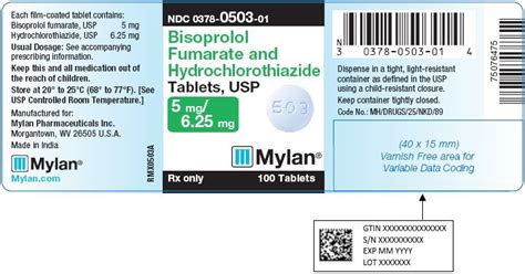 Bisoprolol Hydrochlorothiazide Package Insert