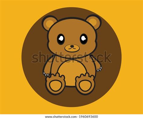 Tiny Teddy Bear Editable Vector Stock Vector Royalty Free 1960693600