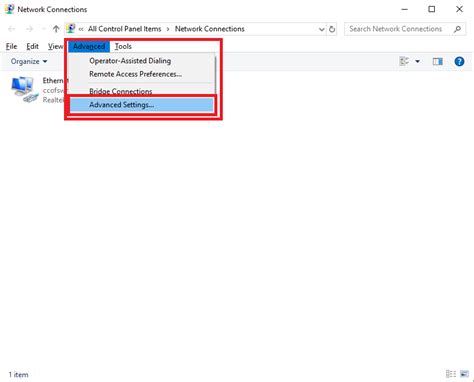 how to set network adapter priority for windows 10 when using a built