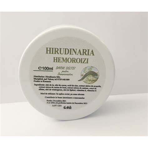 Crema Pentru Hemoroizi Hirudinaria 100 Ml Emagro